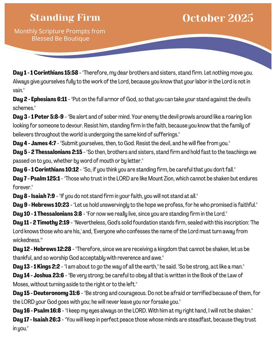 2025 October Scripture Journaling Prompts Digital Download - FREE ...