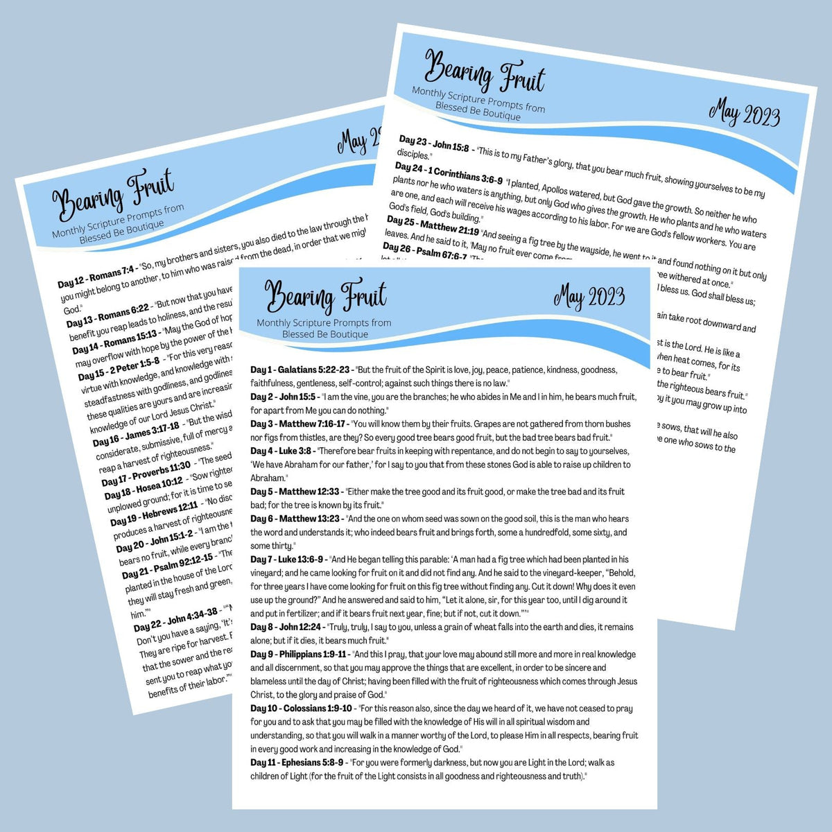 2023 May Scripture Journaling Prompts Digital Download – Blessed Be ...