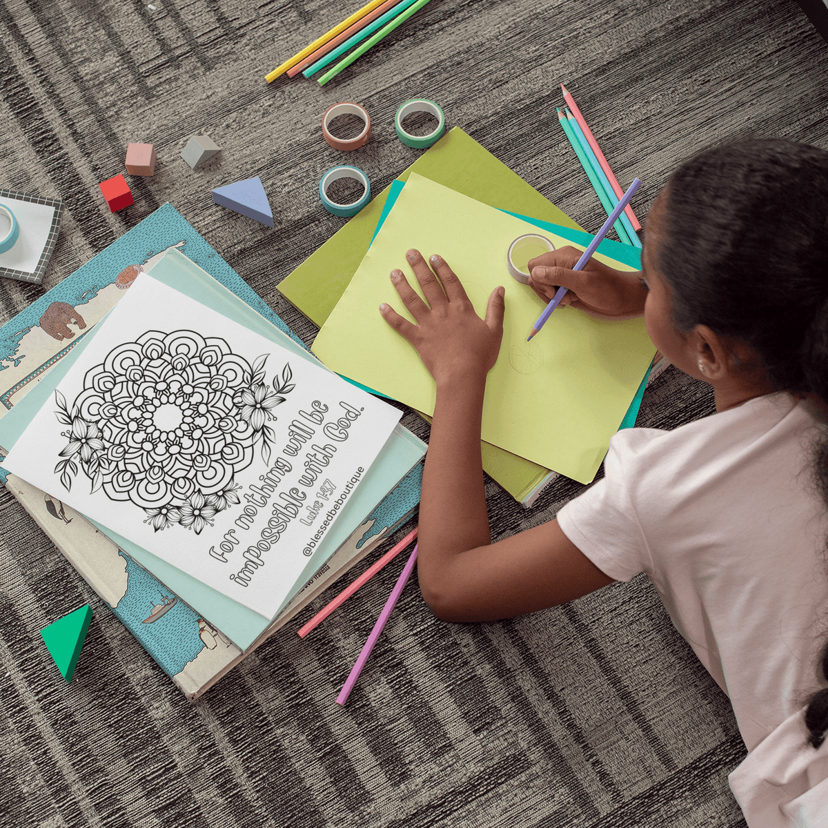 winter bible coloring pages