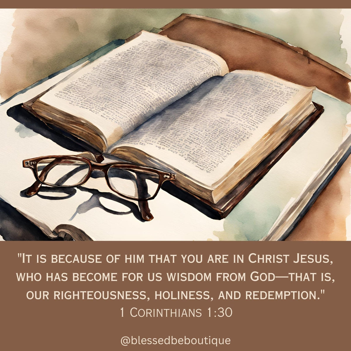 It is because of Him that you are in Christ Jesus – Blessed Be Boutique