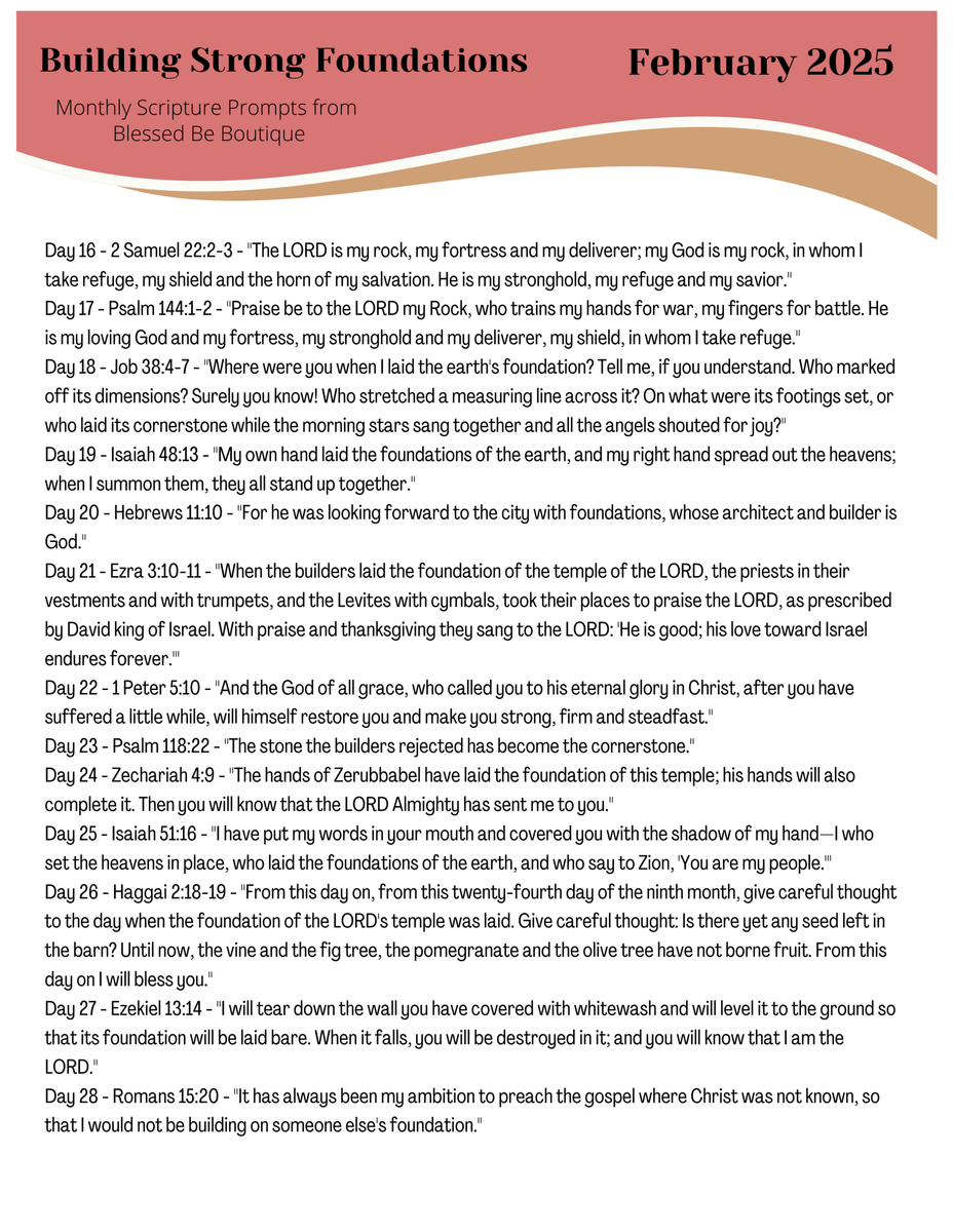 2025 February Scripture Journaling Prompts Digital Download – Blessed ...