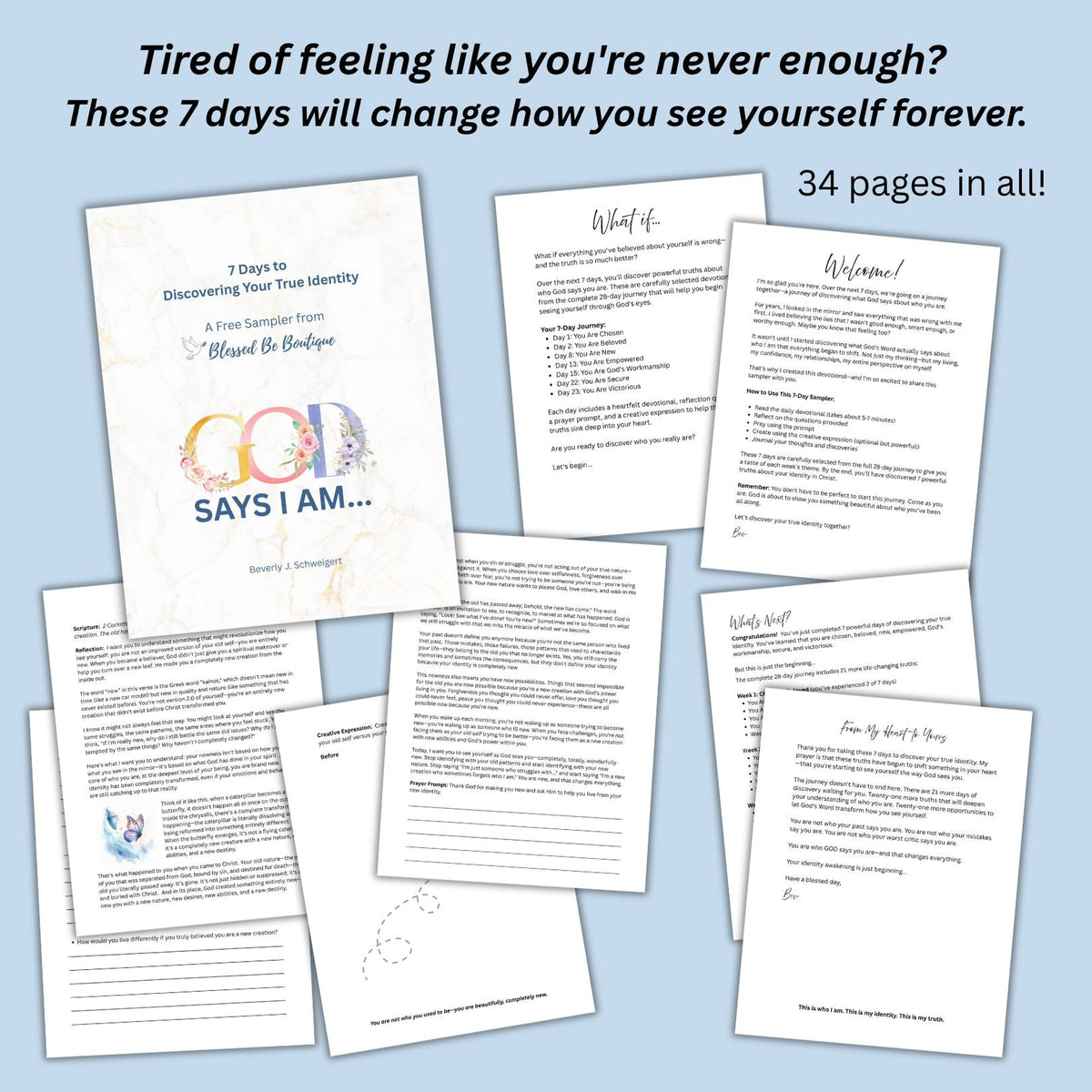 7 Days to Discovering Your True Identity - Sampler from God Says I Am ...