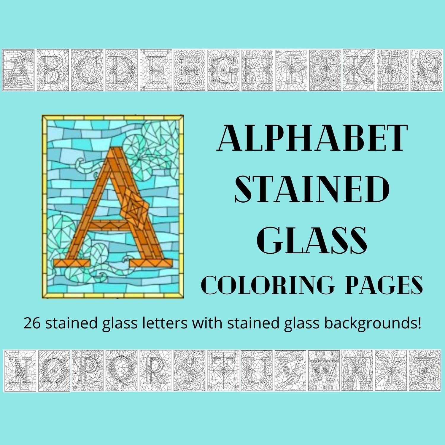 coloring pages for stained glass