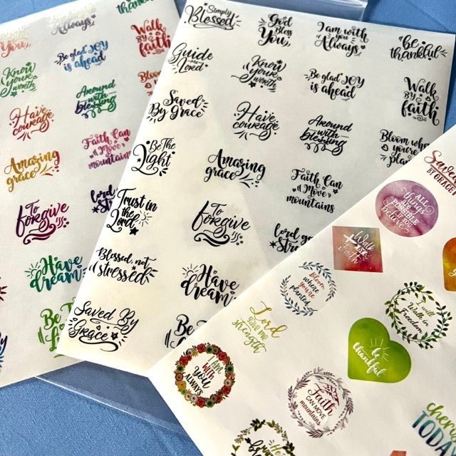 Simply Blessed Christian Sticker Sheets – Blessed Be Boutique