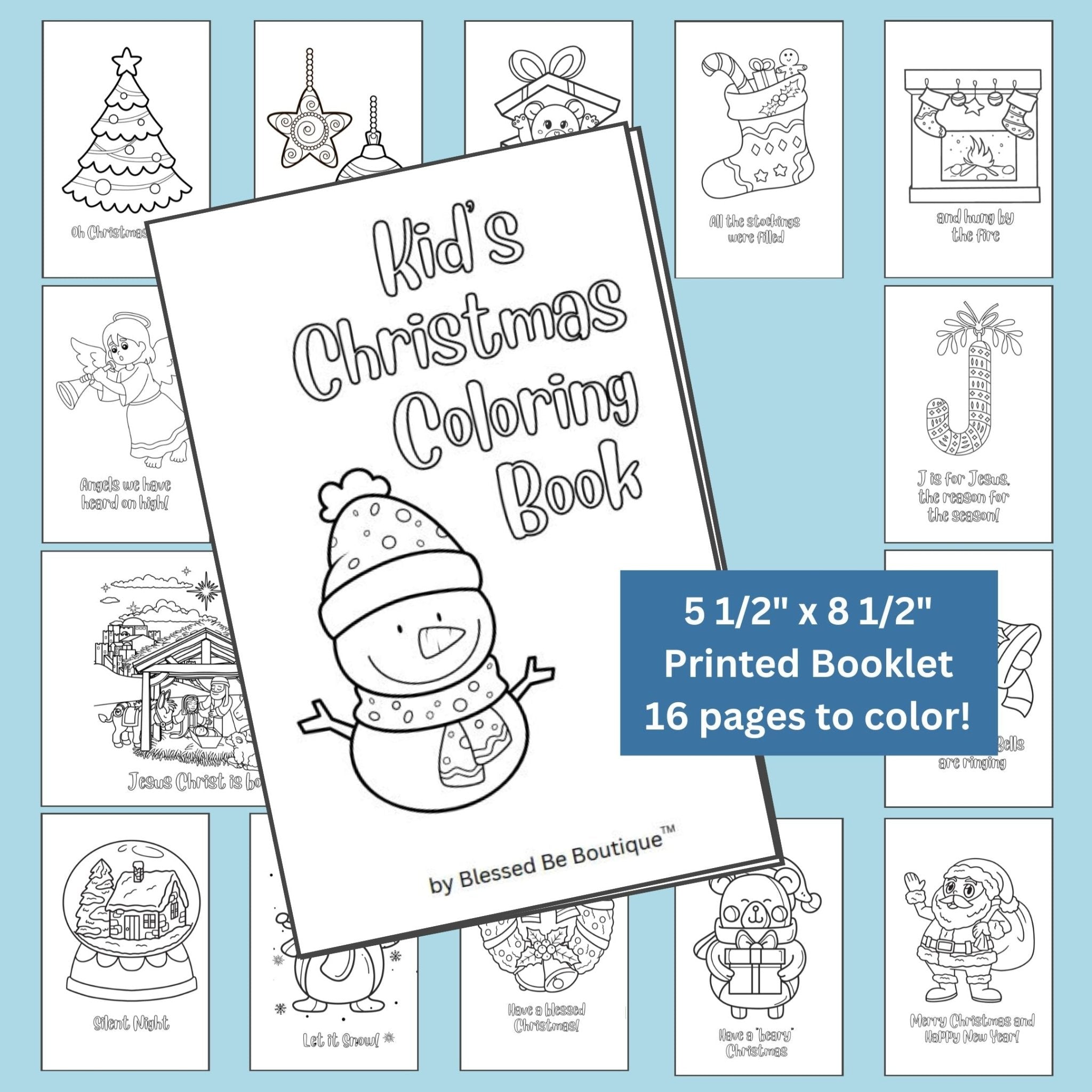 preschool christmas coloring pages