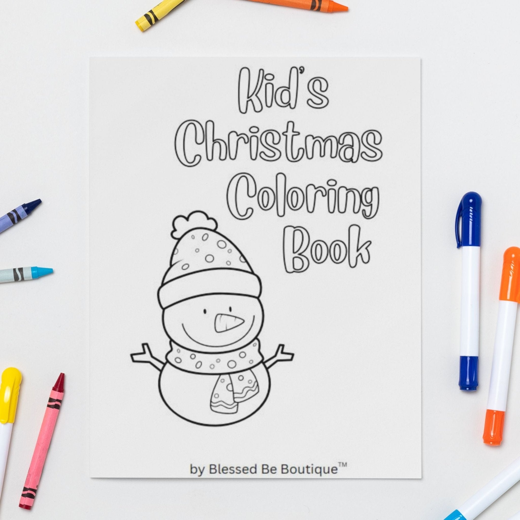 children's christmas coloring book