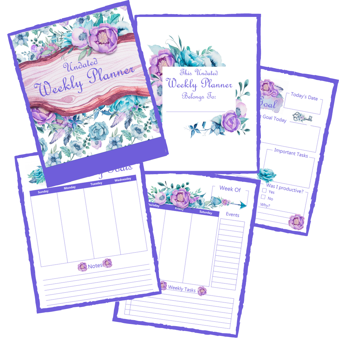 Undated Daily Weekly Planner Download – Blessed Be Boutique